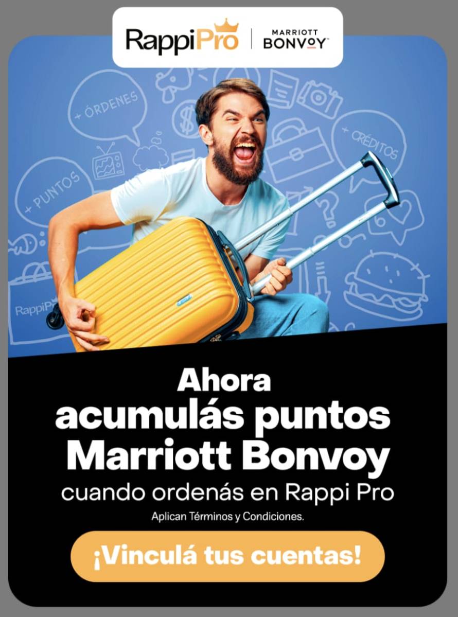 Nueva alianza entre Rappi y Marriott Bonvoy: crédito de regalo, acumulación y canje de puntos ...